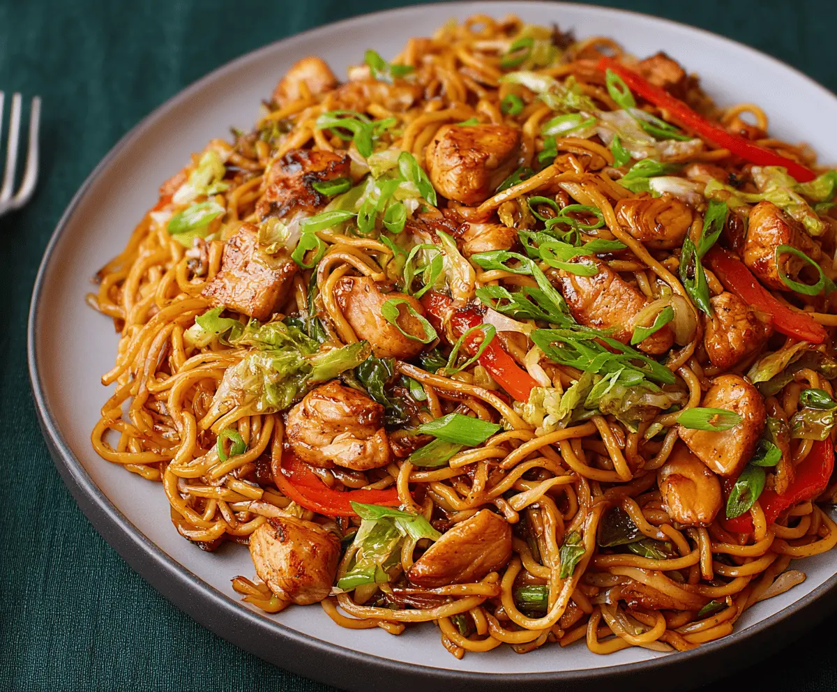 Easy Chicken Yakisoba Recipe