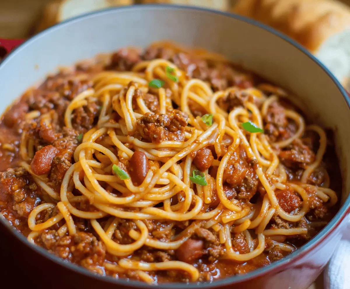 Easy Chili Spaghetti Recipe