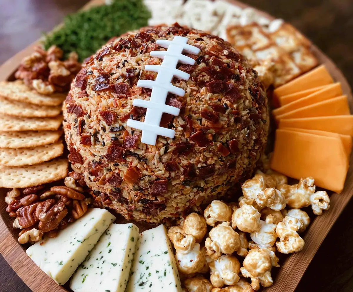 Easy Football Cheese Ball Recipe for Game Day