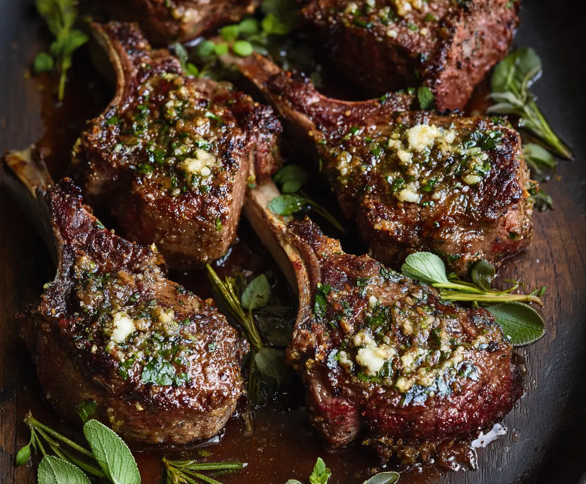 Garlic Herb Crusted Lamb Chops Recipe